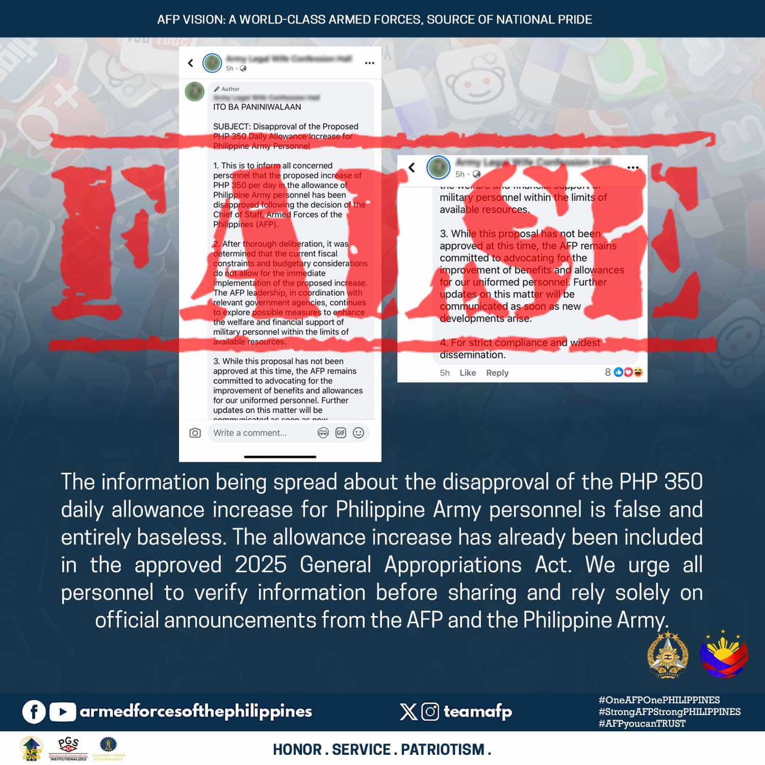 FALSE | disapproval of the PHP 350 daily subsistence allowance